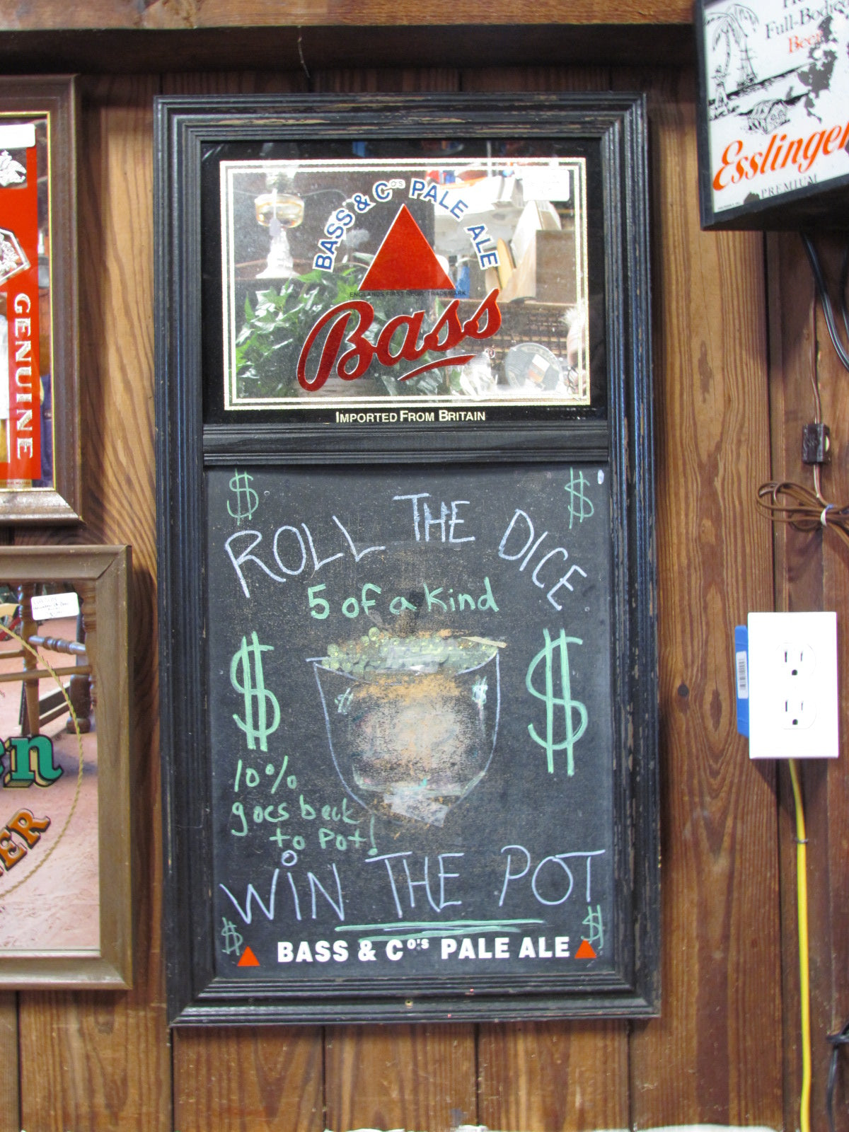 Bass Mirror W/ Chalk Board – AnTiki G's